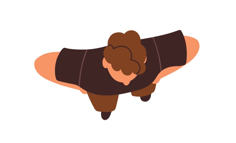 Overhead people looking up surprised characters Vector Image