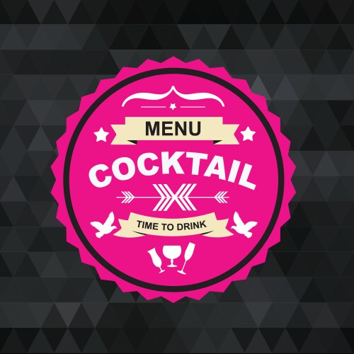 Cocktail bar menu template design Royalty Free Vector Image