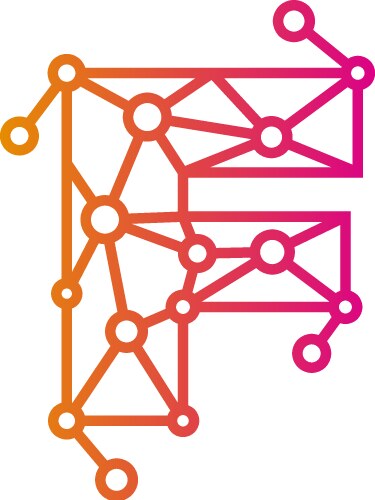 Network connection logo Royalty Free Vector Image