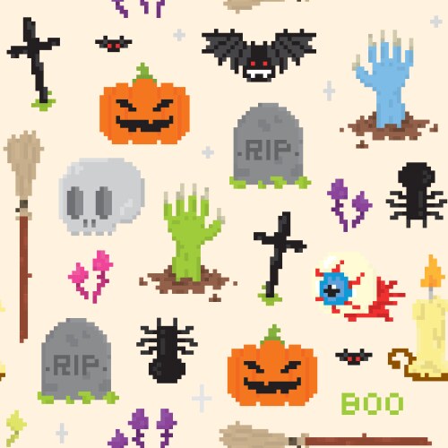 Pixel Art Halloween Vector Images (over 840)