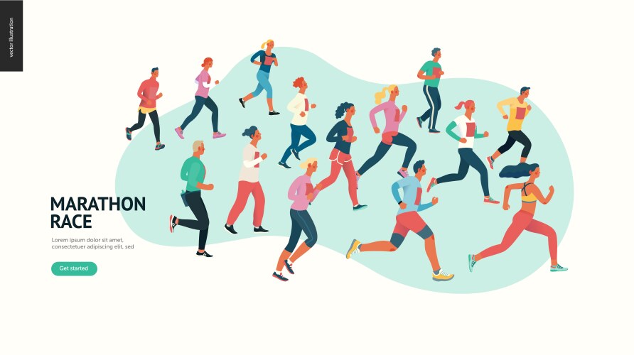 Kid wearing uniform for run marathon race group Vector Image