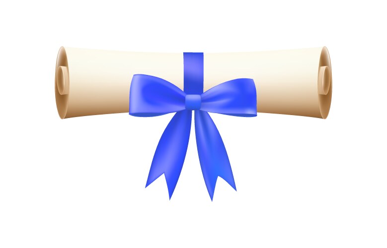 3d diploma scroll icon roll paper with red bow – Royalty-Free Vector ...