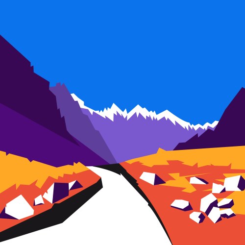 Pop Art Mountains Vector Images (over 1,400)