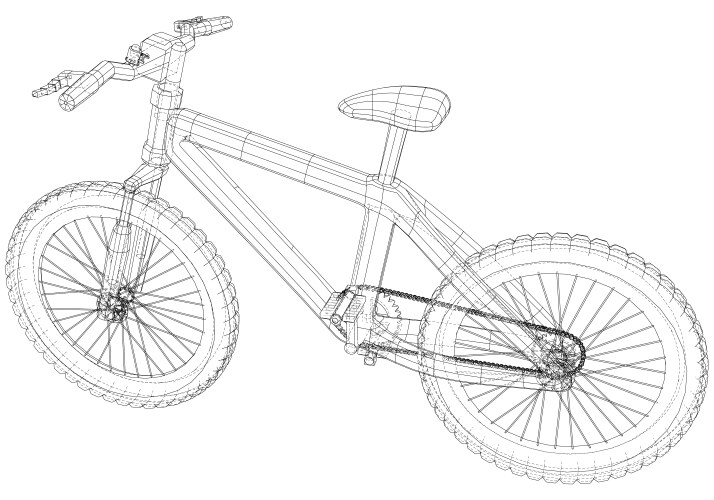Bike blueprint bicycle Vector Images & Graphics for Commercial Use ...