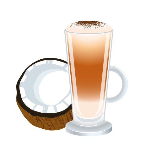 Matcha latte with froth milk icon Royalty Free Vector Image