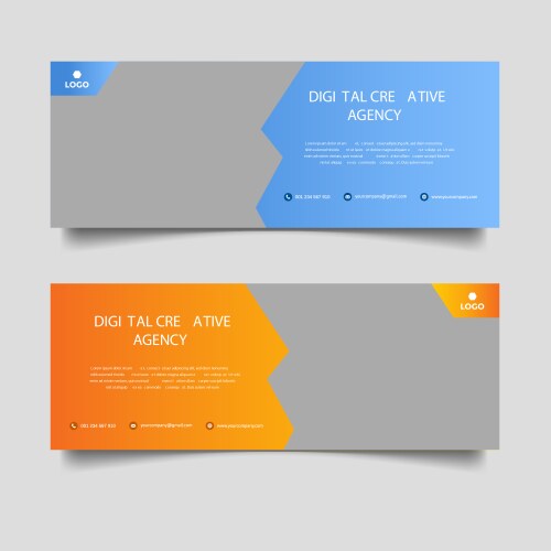 Corporate facebook cover template design Vector Image