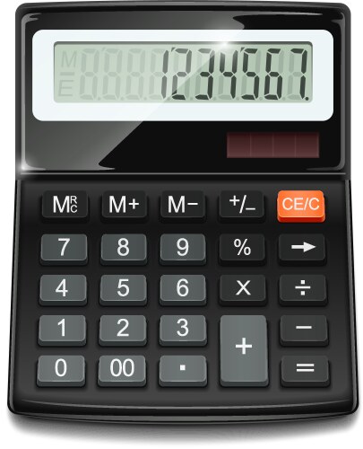 Gray calculator Royalty Free Vector Image - VectorStock