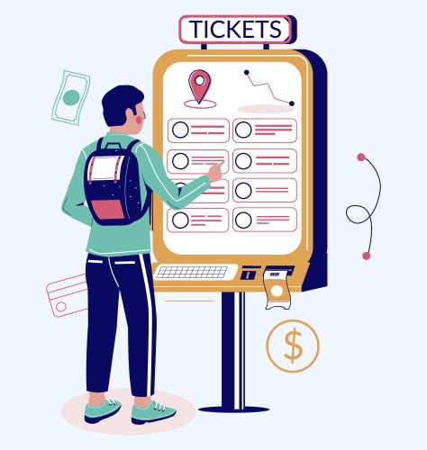 Self service machines banners Royalty Free Vector Image