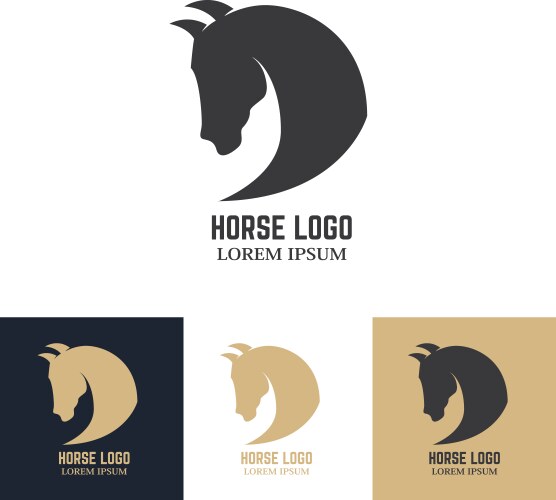 Horse stable logo design Royalty Free Vector Image
