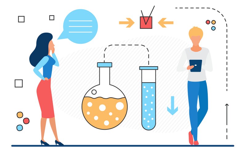 Concept of research Royalty Free Vector Image - VectorStock