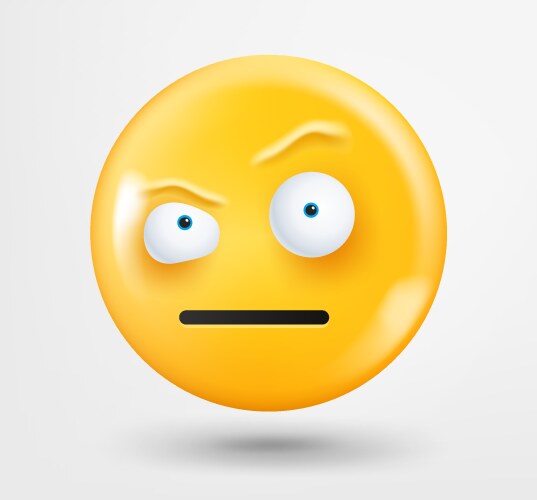 Discussion face emoji Royalty Free Vector Image