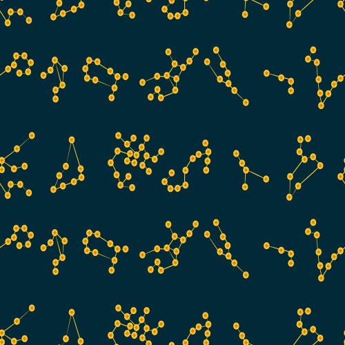 Space galaxy constellation seamless pattern print Vector Image