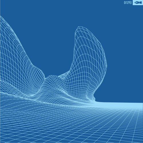 Abstract surface landscape made of lines Vector Image