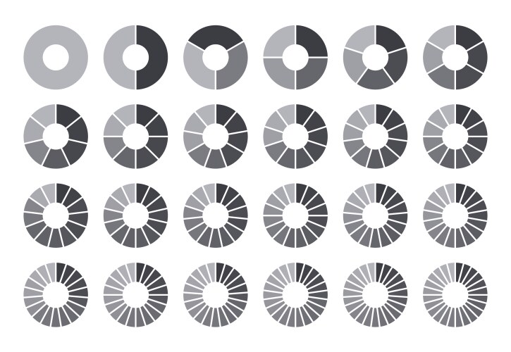 Circle Divided Piece Vector Images (over 860)