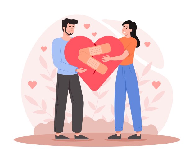 Building a relationship concept Royalty Free Vector Image