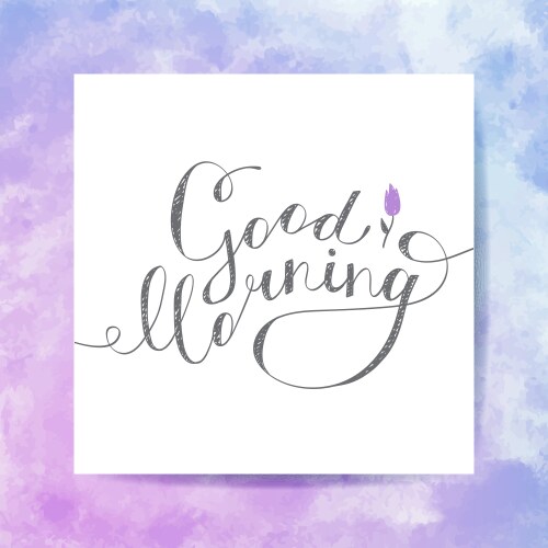 Good morning note on yellow sticky paper Vector Image