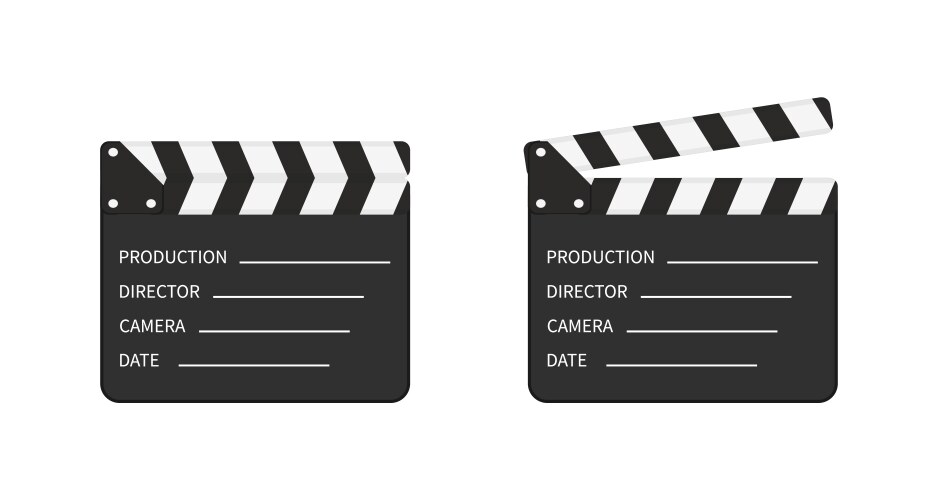Movie director clapperboard Royalty Free Vector Image