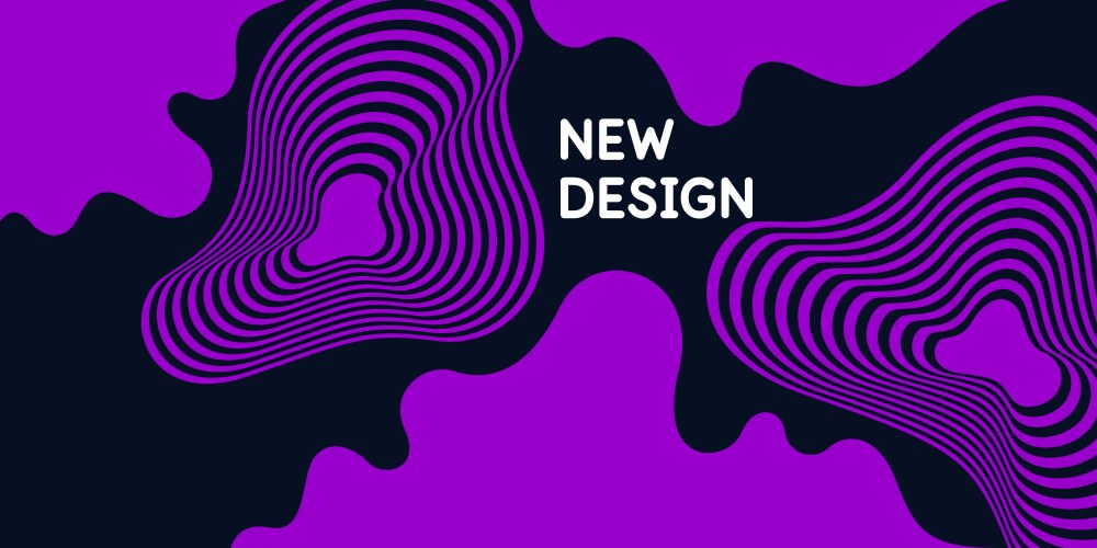 Poster with dynamic waves Royalty Free Vector Image