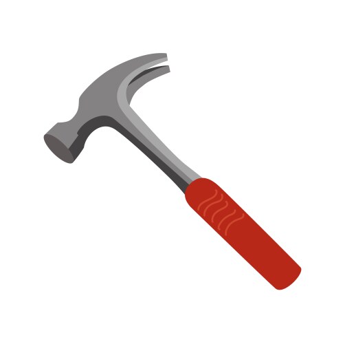 Hammer cartoon icon isolated Royalty Free Vector Image