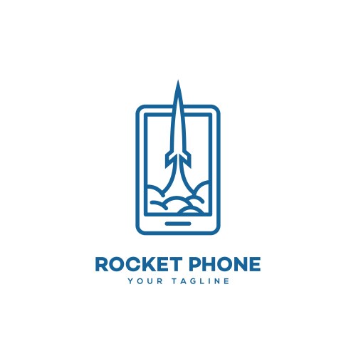 Rocket phone logo Royalty Free Vector Image - VectorStock