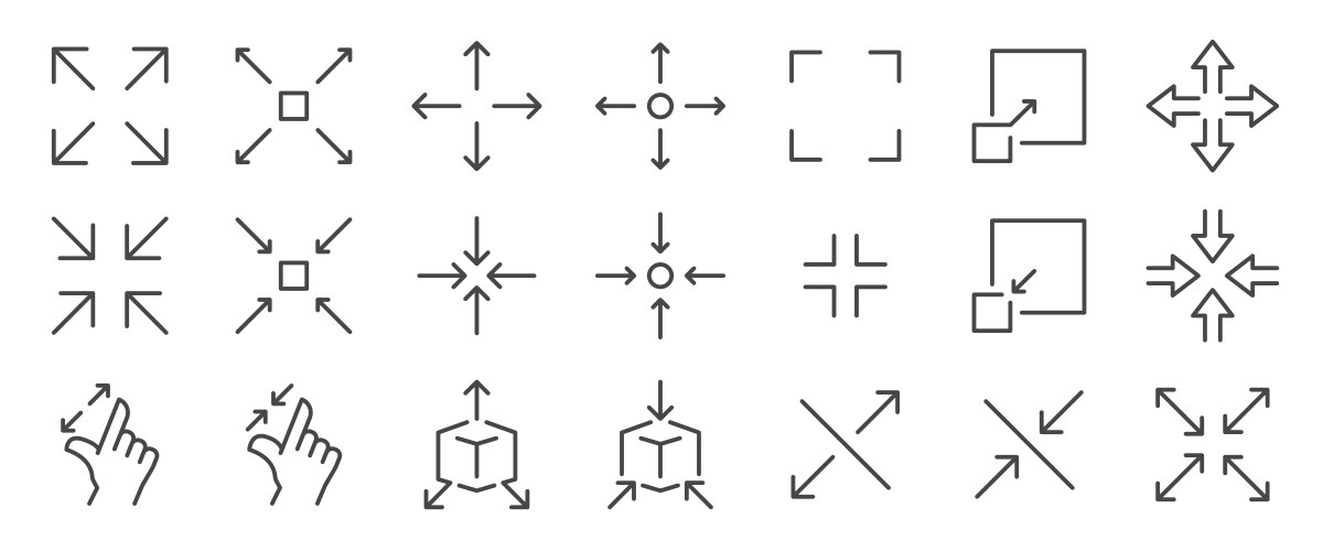 Resize Icon - Scale Symbol – Royalty-Free Vector | VectorStock