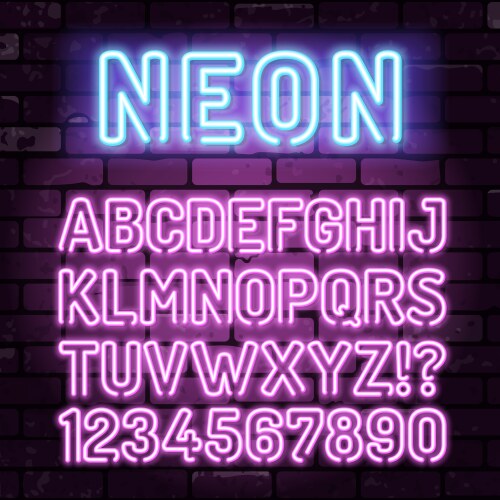 Neon Alphabet Vector Images (over 49,000)
