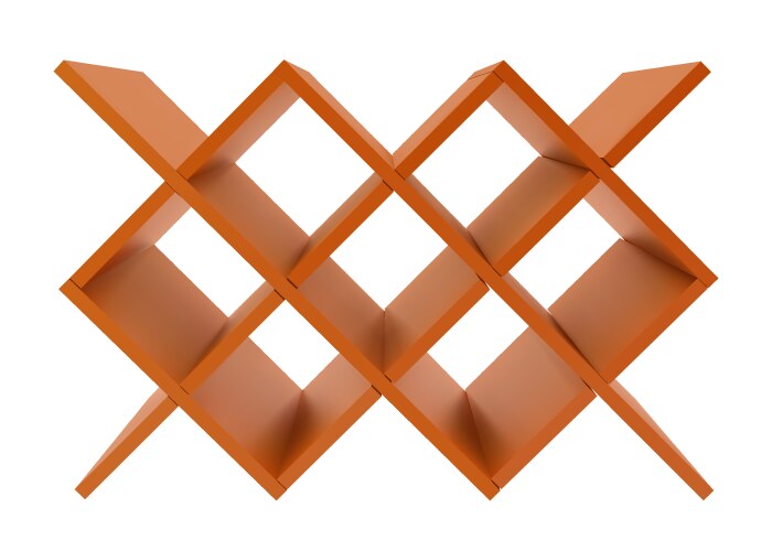 Wooden rack storage stand Royalty Free Vector Image