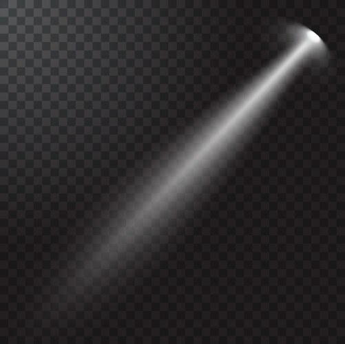White beam lights spotlights transparent Vector Image