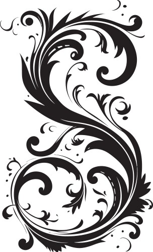 Sonnet script poetic font s art spectra serenity Vector Image