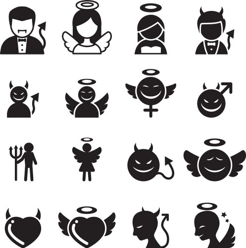 Angel Devil Vector Images (over 6,500)