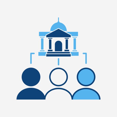 Equality gets justice rights and services icon Vector Image