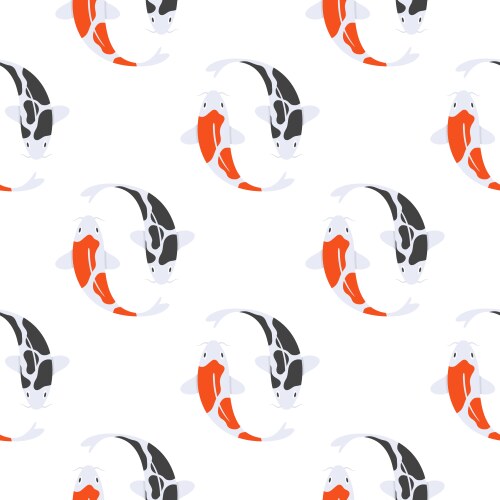 Koi Fish Pattern - Japanese Art Royalty Free Vector Image