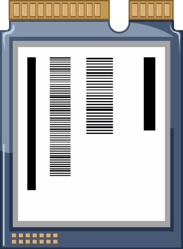 Equipment ssd storage cartoon Royalty Free Vector Image