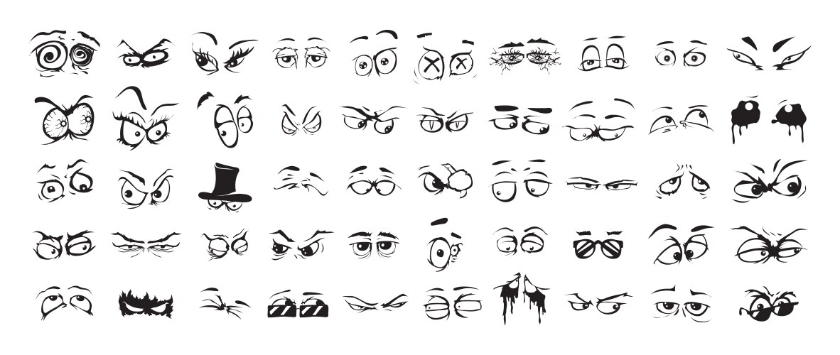 Cartoon Eyebrows Vector Images (over 10,000)