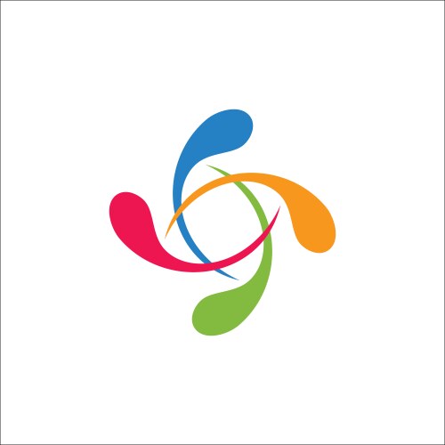 Rainbow paint splash Royalty Free Vector Image