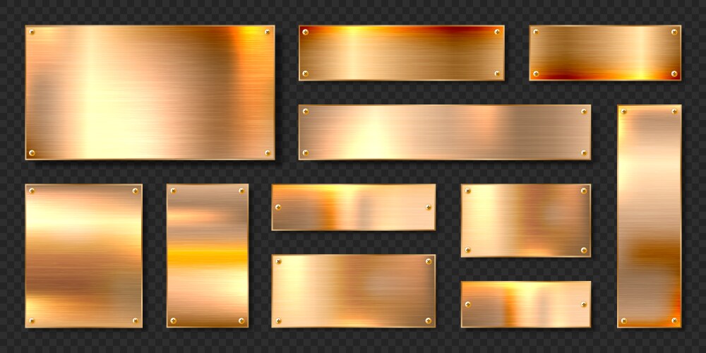 Metal plates steel plate stainless panel chrome Vector Image