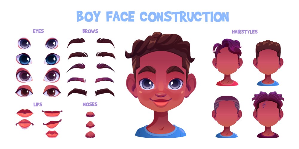 Boy Face Construction Vector Images (over 670)