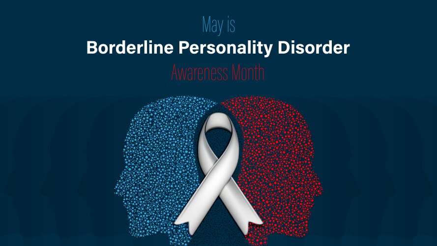 Borderline personality disorder awareness month Vector Image