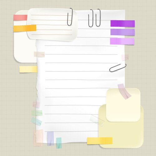Cute memo note template do not forget sticky Vector Image