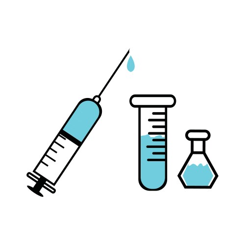 Symbol of drug injection Royalty Free Vector Image