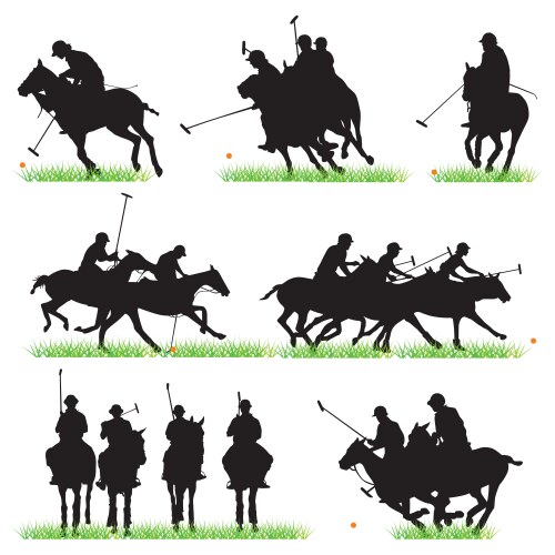 Labels set of sport competition for polo games Vector Image