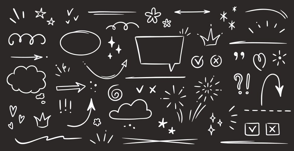 Line highlight brush text emphasis underline Vector Image