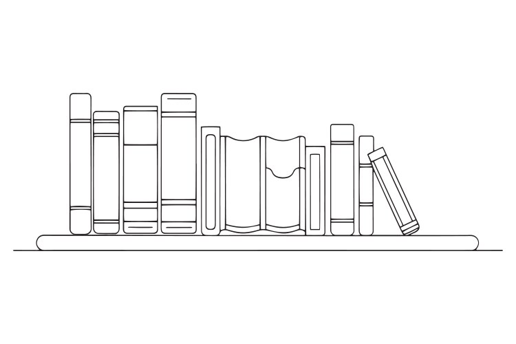 Book Shelf Drawing Vector Images (over 1,100)