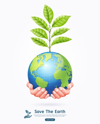 Save earth logo Royalty Free Vector Image - VectorStock