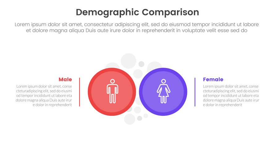 Demographic man vs woman comparison concept Vector Image