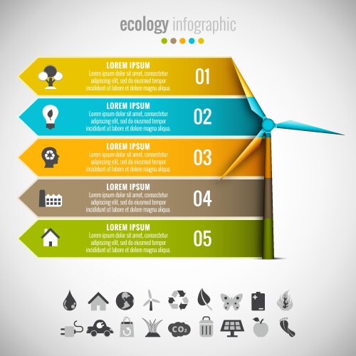 Renewable energy infographic Royalty Free Vector Image