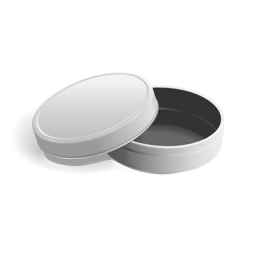 Round metal box Royalty Free Vector Image - VectorStock