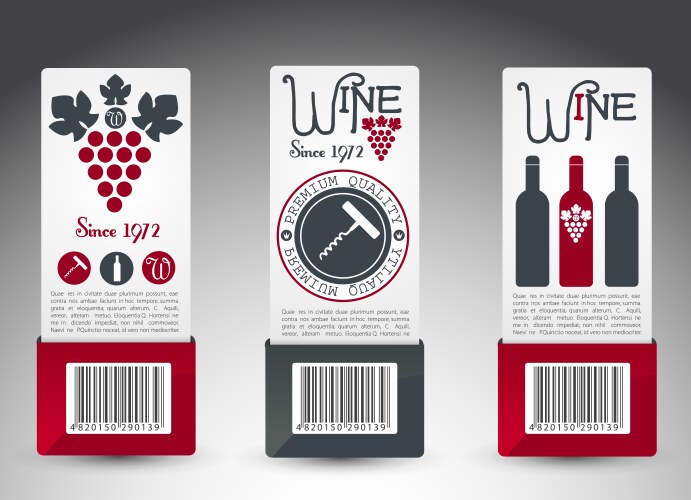 Wine label design Royalty Free Vector Image - VectorStock