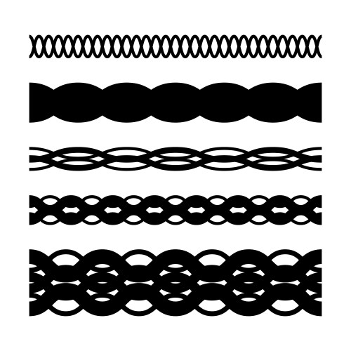 Border frame wavy line divider geometric shape Vector Image