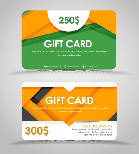Modern simple gift card template Royalty Free Vector Image